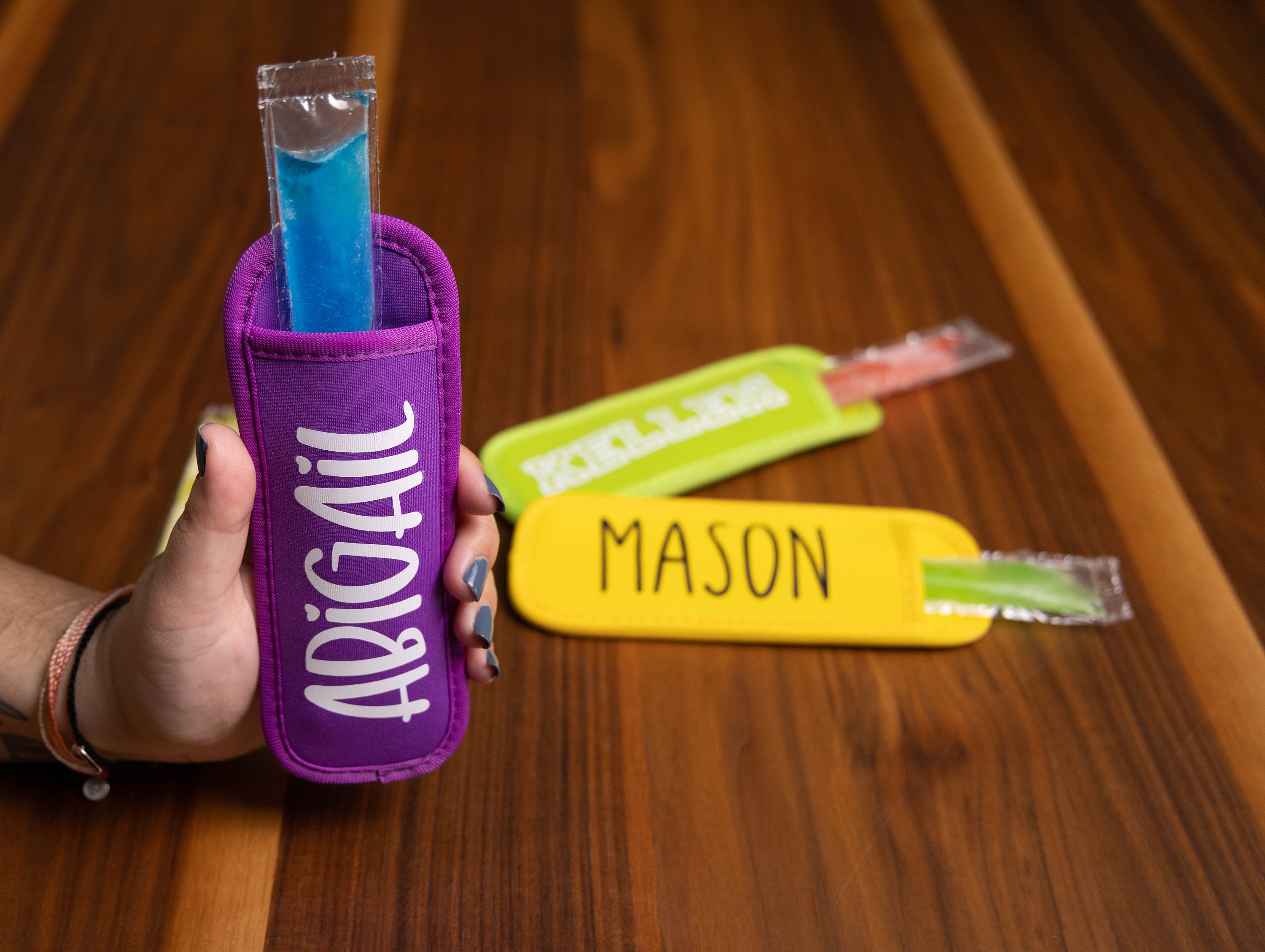Personalized Popsicle Holder, Customized Popsicle Sleeve, Freezer Pop ...