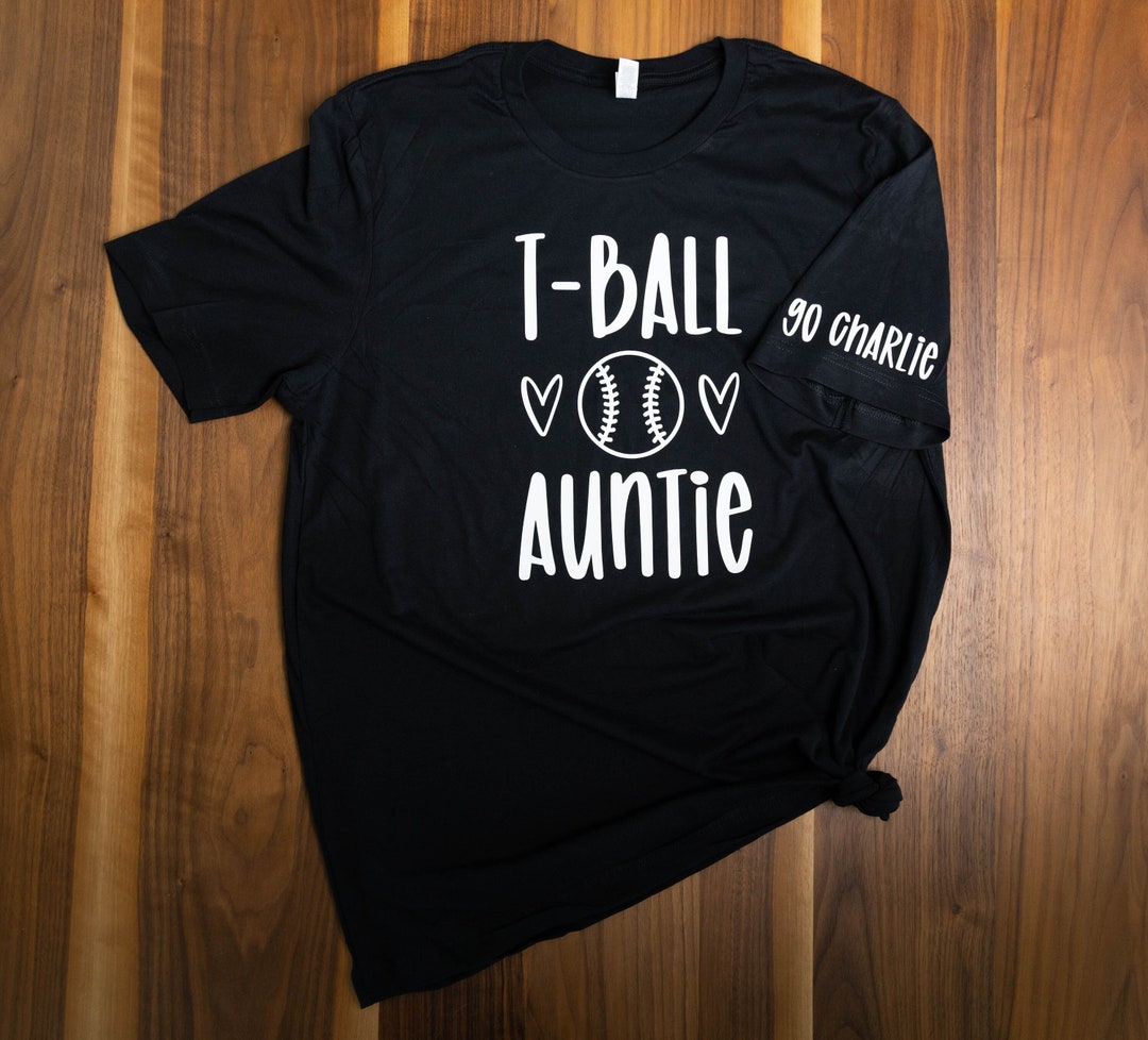 Personalized T-ball Auntie Shirt, T-ball Auntie, Baseball Auntie Shirt ...