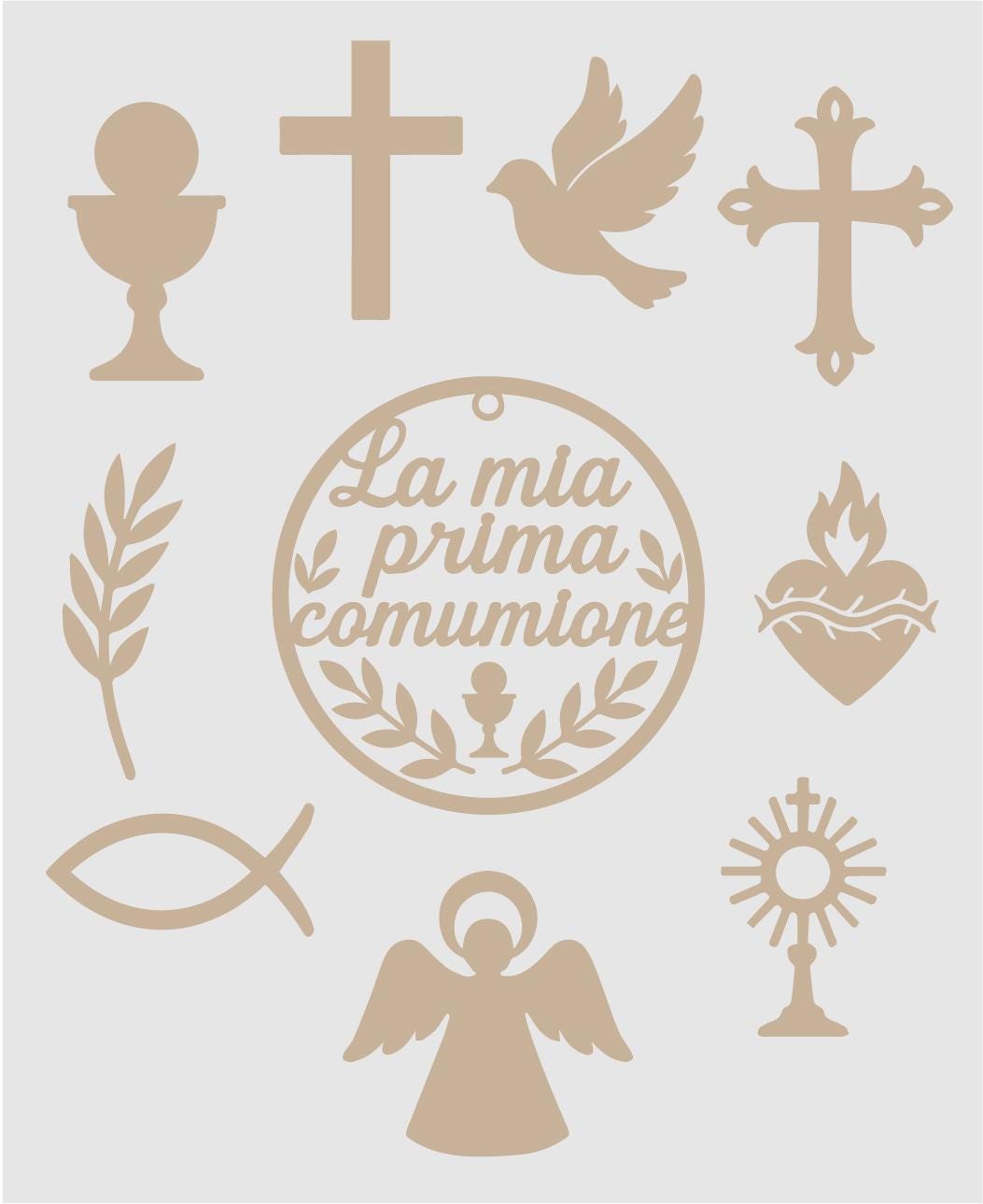 First Communion SVG – Religious Silhouette Cutout Set – Cricut ...