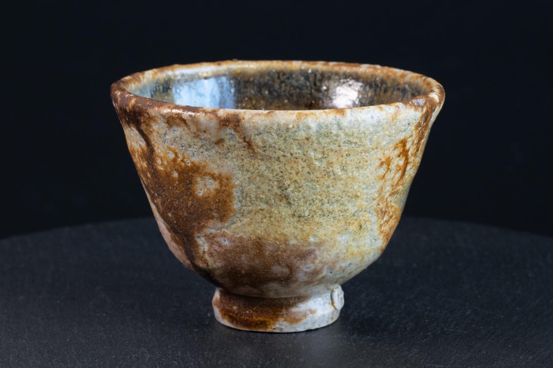 Tenmoku Glazed Tea Bowl, 100ml Anagama Wood-fired Handmade Teaware - Etsy