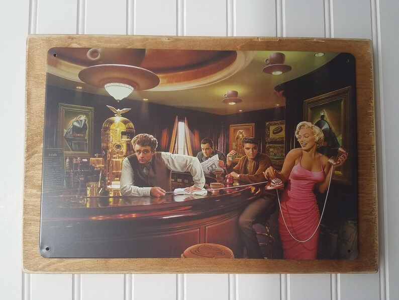 Vintage Nostalgic Metal Sign / Java Dreams With James Dean Marilyn ...