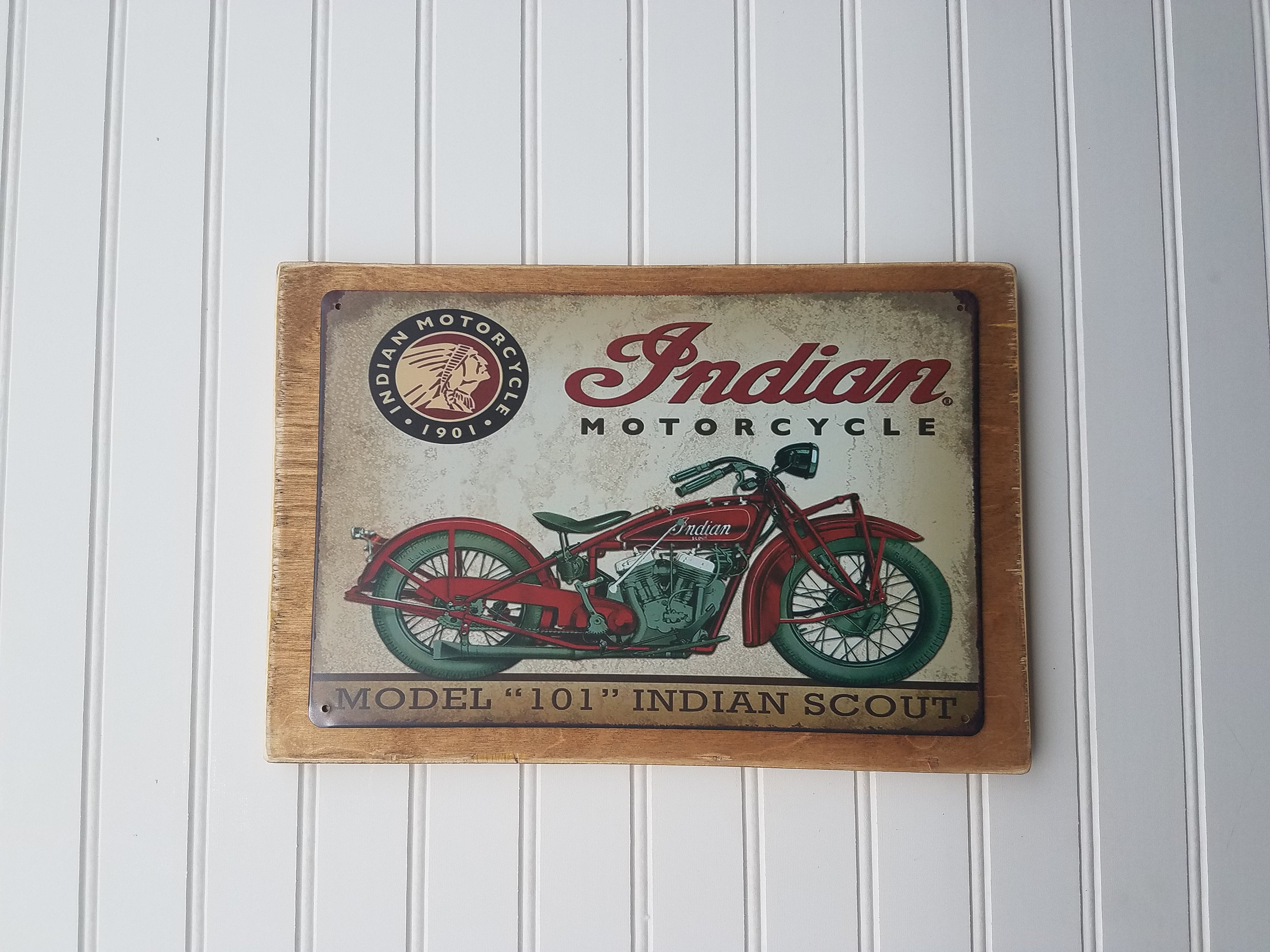 Vintage Nostalgic Metal Sign / Indian Motorcycle / Model 101 / | Etsy