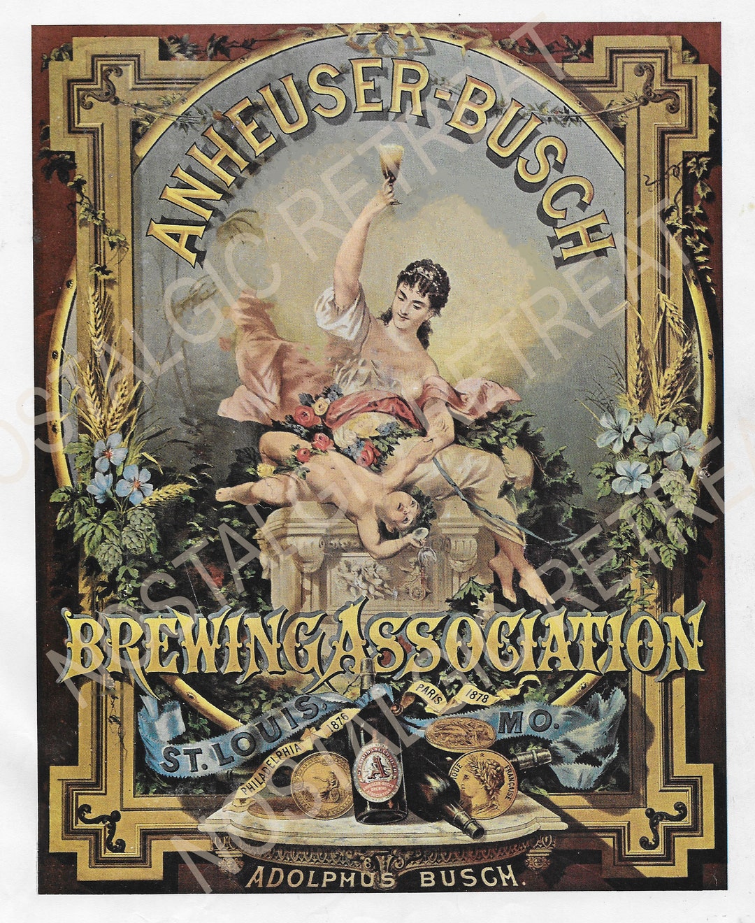 Vintage Beer Advertisement / Anheuser Busch / Digital Download ...