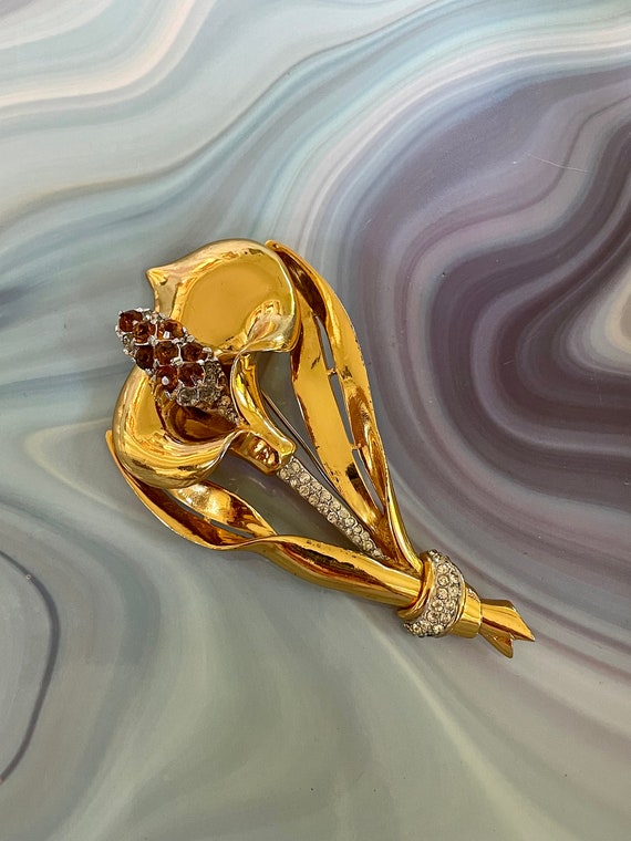 coro craft pin brooch - Gem