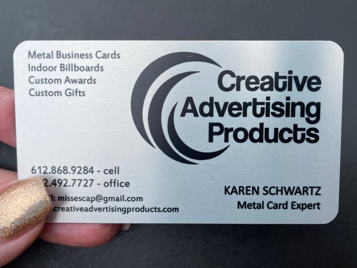100 Custom Metal Business Cards! - Etsy