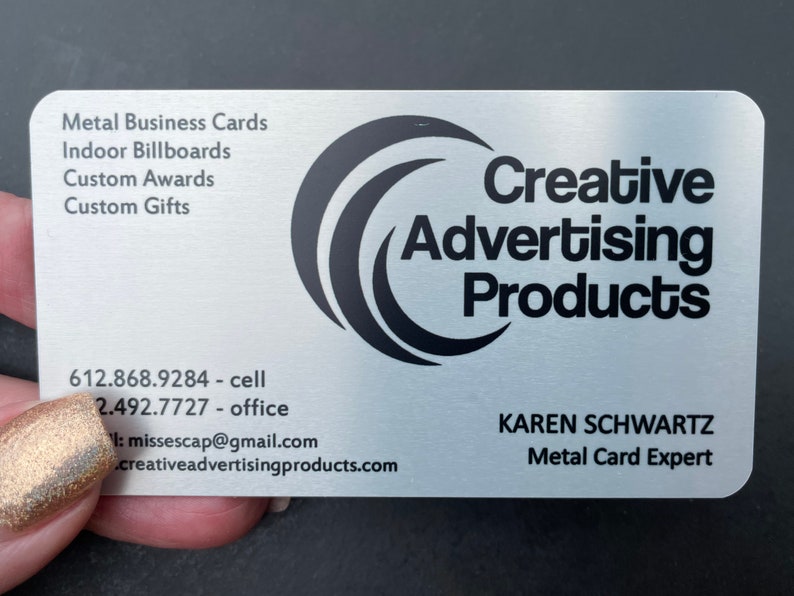 100 Custom Metal Business Cards! - Etsy