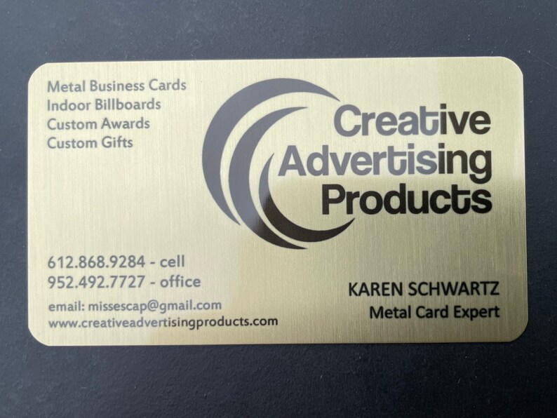 100 Custom Metal Business Cards! - Etsy