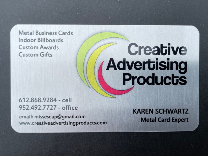 100 Custom Metal Business Cards! - Etsy