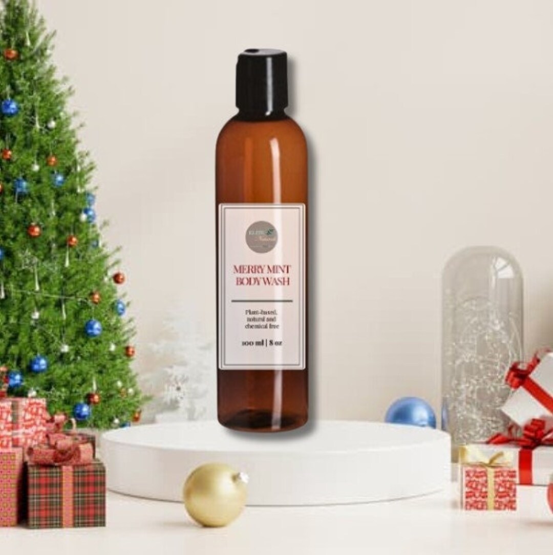 Merry Mint Body Wash || Natural Shower Gel || Organic ∙ 100% Natural - Etsy