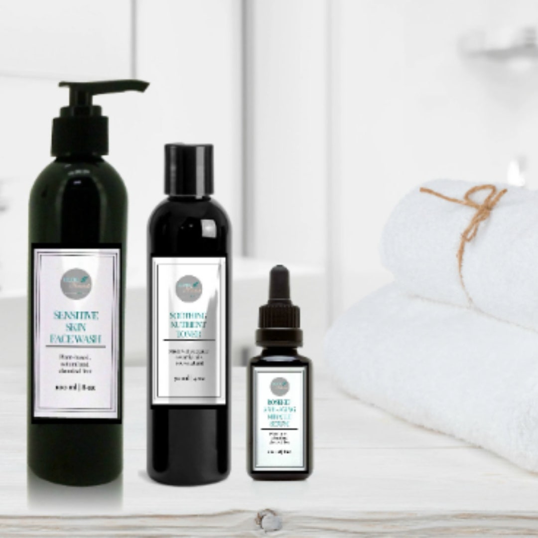 3-step Skincare System || Face Wash - Toner - LARGE Serum ∙ Organic ∙ ...