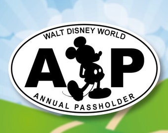 Disney Passholder Sticker | Disney Annual Passholder Decal Sticker ...