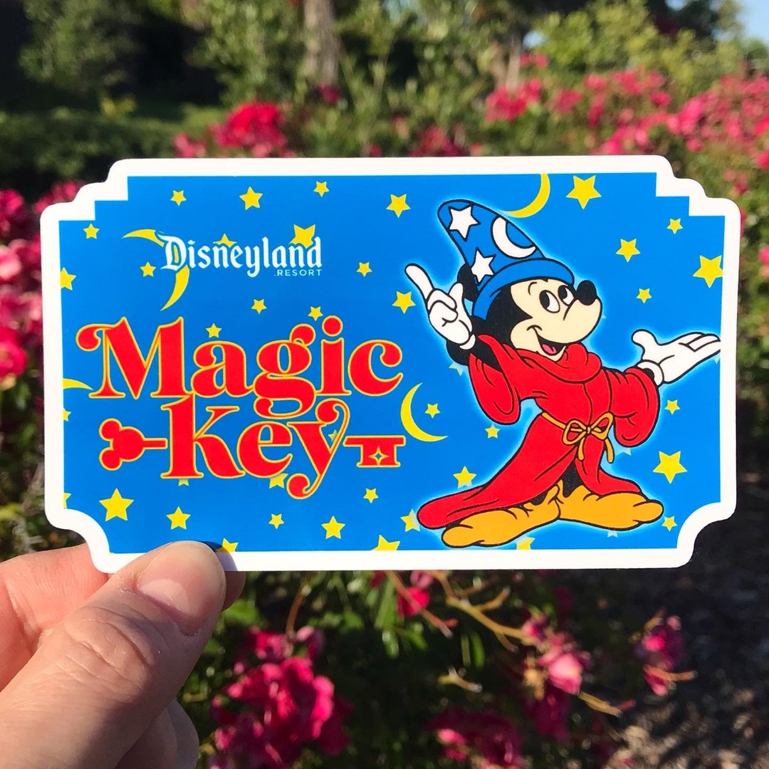Magic Key Sorcerer Mickey Sticker & Magnet - Etsy