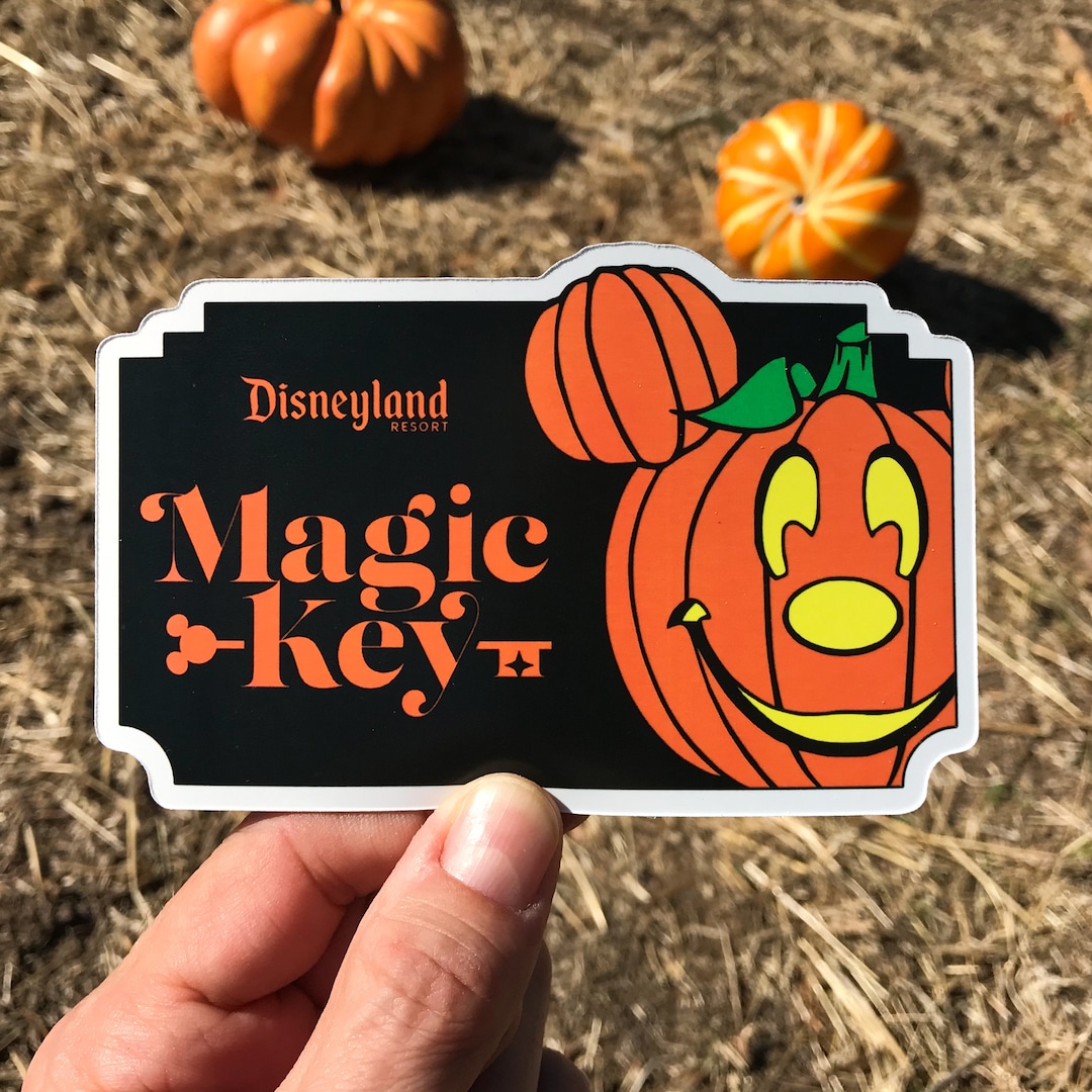 Magic Key Mickey Pumpkin Sticker & Magnet - Etsy