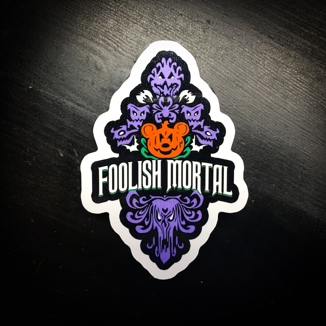 Foolish Mortal Haunted Mansion Wallpaper Sticker & Magnet - Etsy