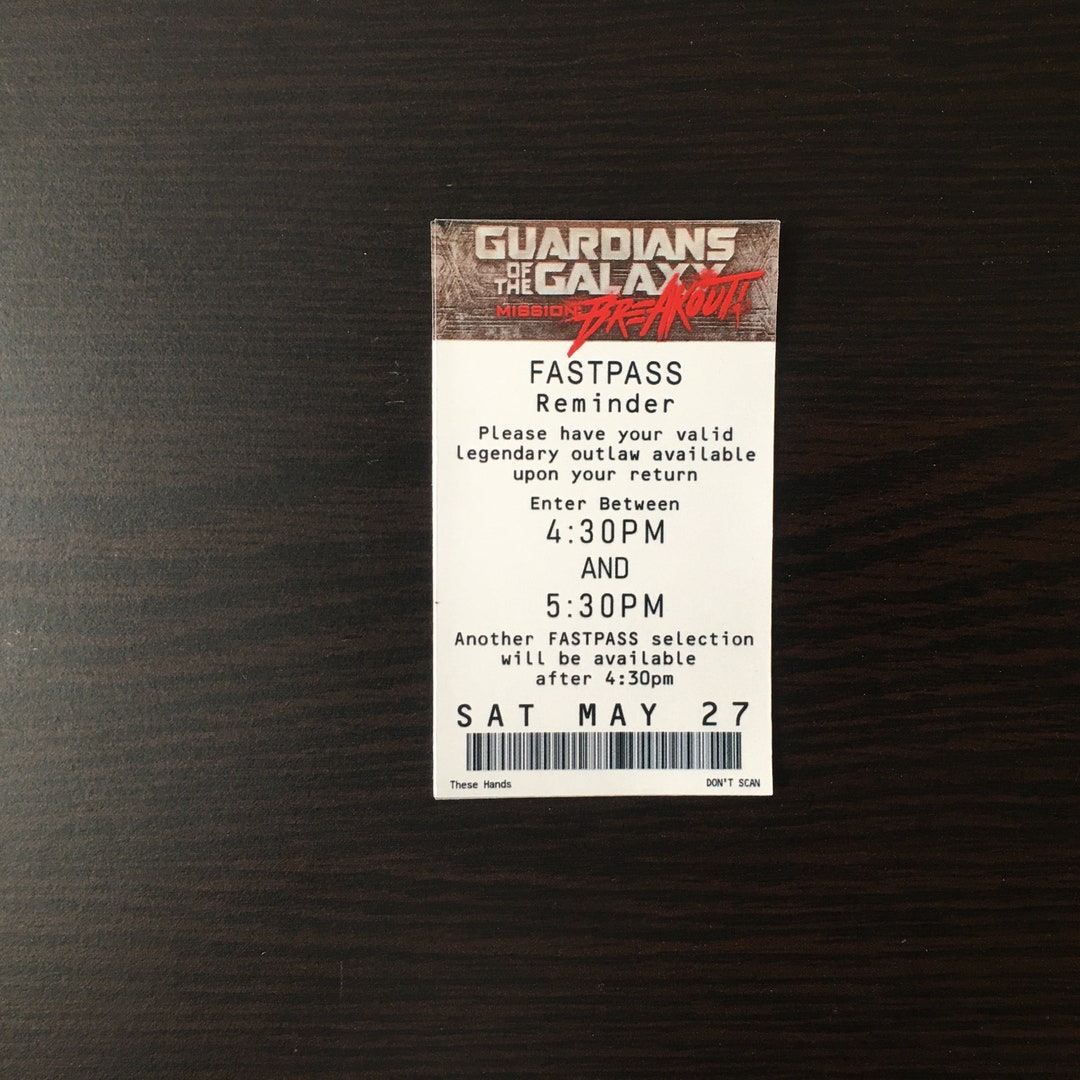 Guardians of the Galaxy Fastpass Sticker & Magnet - Etsy