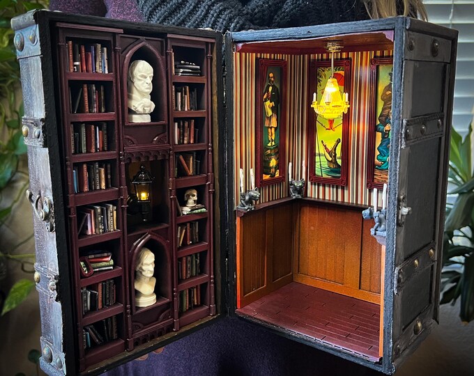 Haunted Mansion Chest Diorama Book Nook - Etsy
