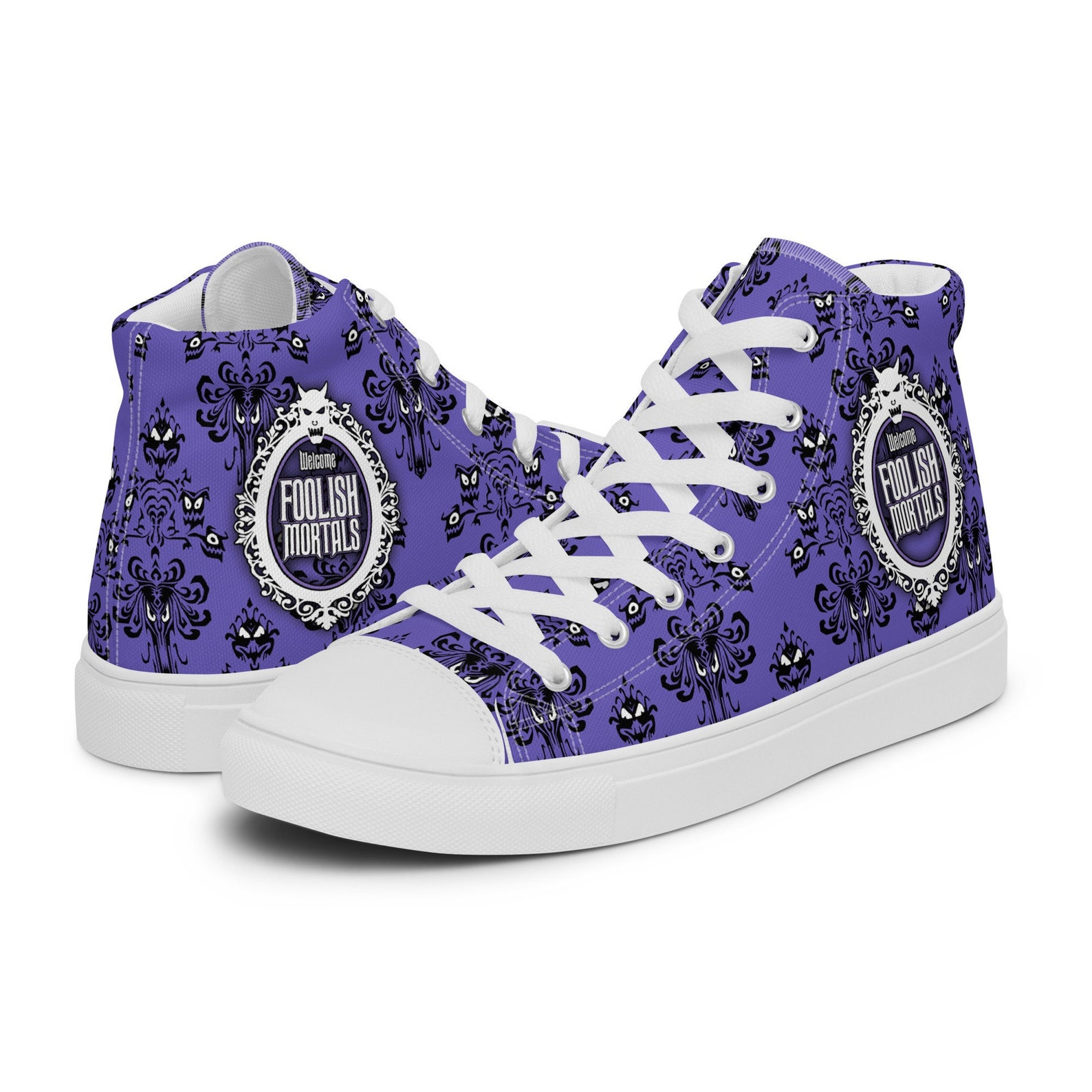 Womens Haunted Mansion Welcome Foolish Mortals High Top - Etsy