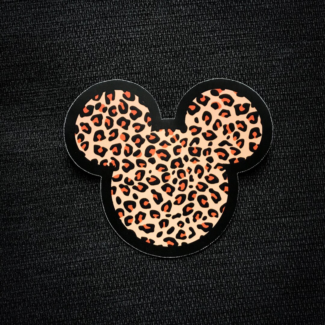 Mickey Leopard Print Sticker & Magnet - Etsy