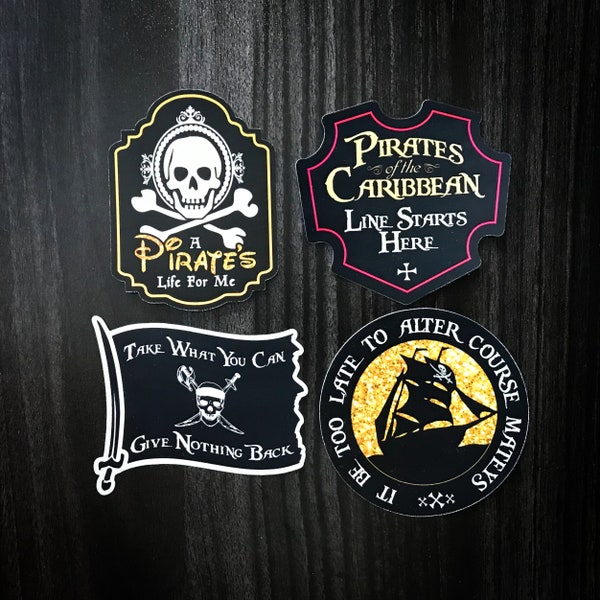 Pirates of the Caribbean Stickers - Etsy