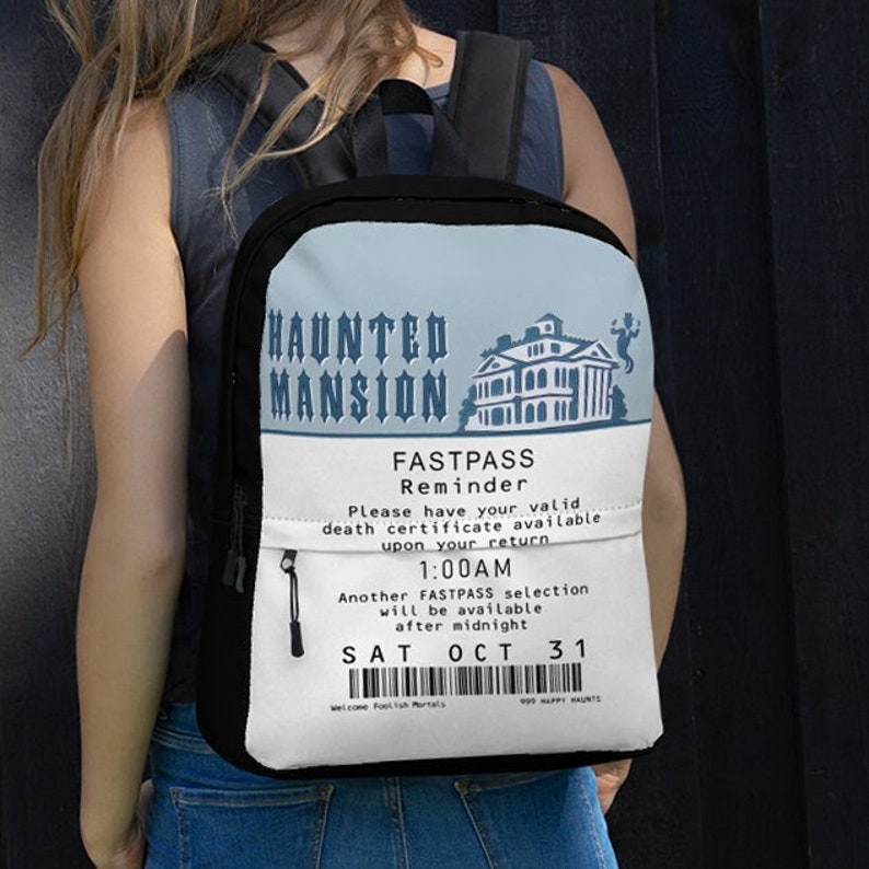 Haunted Mansion Fastpass Backpack - Etsy