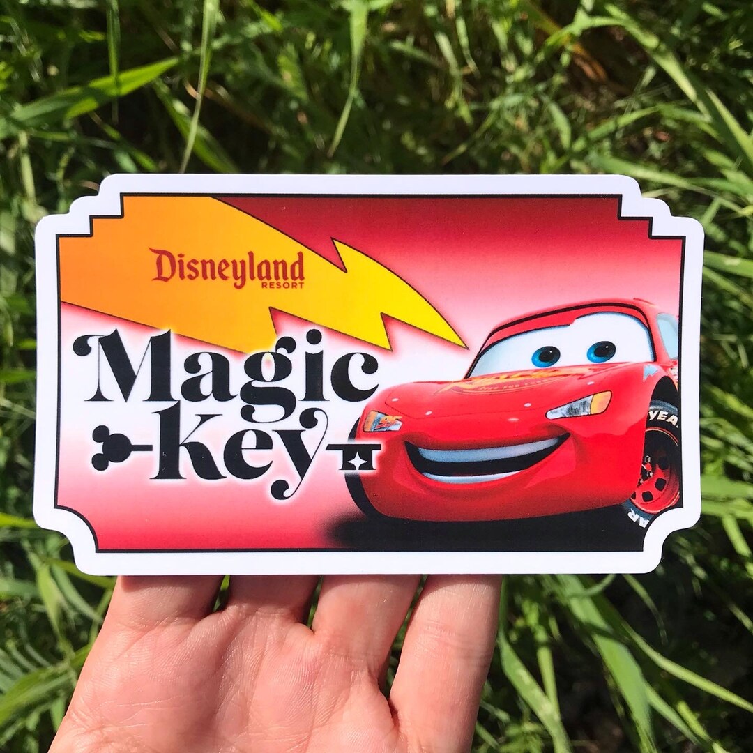 Magic Key Lightning Mcqueen Sticker & Magnet - Etsy