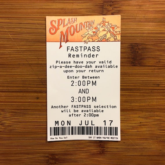 Splash Mountain Fastpass Sticker & Magnet | Etsy