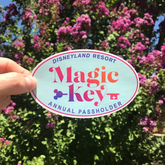 Magic Key Annual Passholder Sticker & Magnet | Etsy