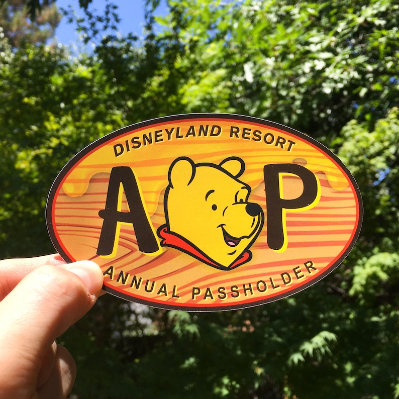 Winnie the Pooh Annual Passholder Sticker & Magnet - Etsy