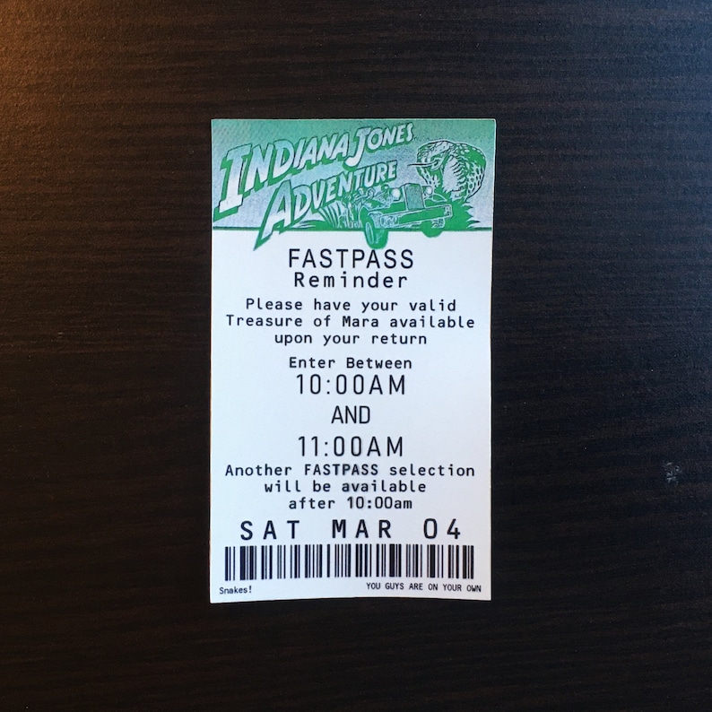 Indiana Jones Fastpass Sticker & Magnet - Etsy