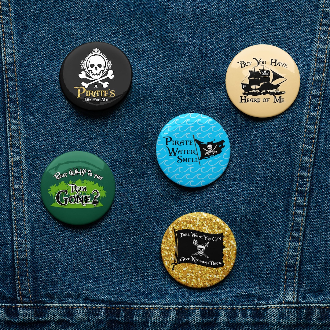 Pirates of the Caribbean Set of 5 Buttons - Etsy