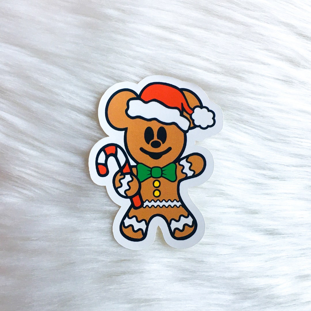 Mickey Gingerbread Man Sticker & Magnet - Etsy