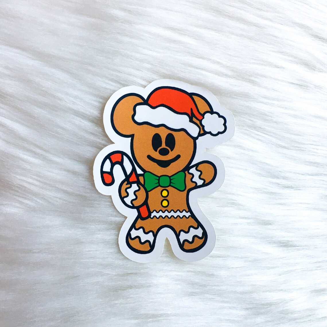Mickey Gingerbread Man Sticker & Magnet - Etsy
