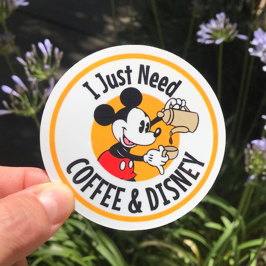 I Just Need Coffee and Disney Sticker & Magnet - Etsy