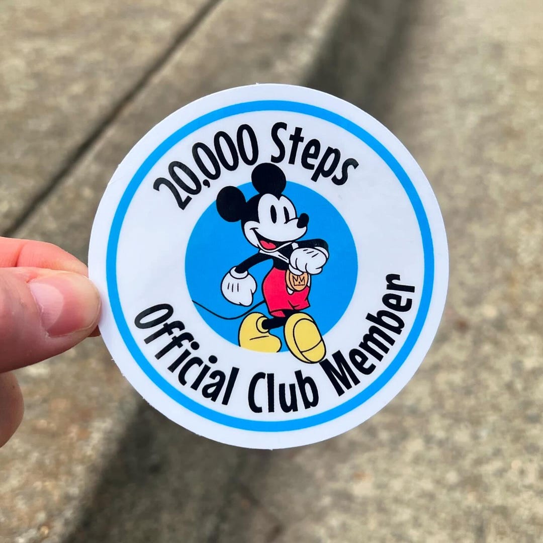 20,000 Steps Official Club Member Sticker & Magnet - Etsy