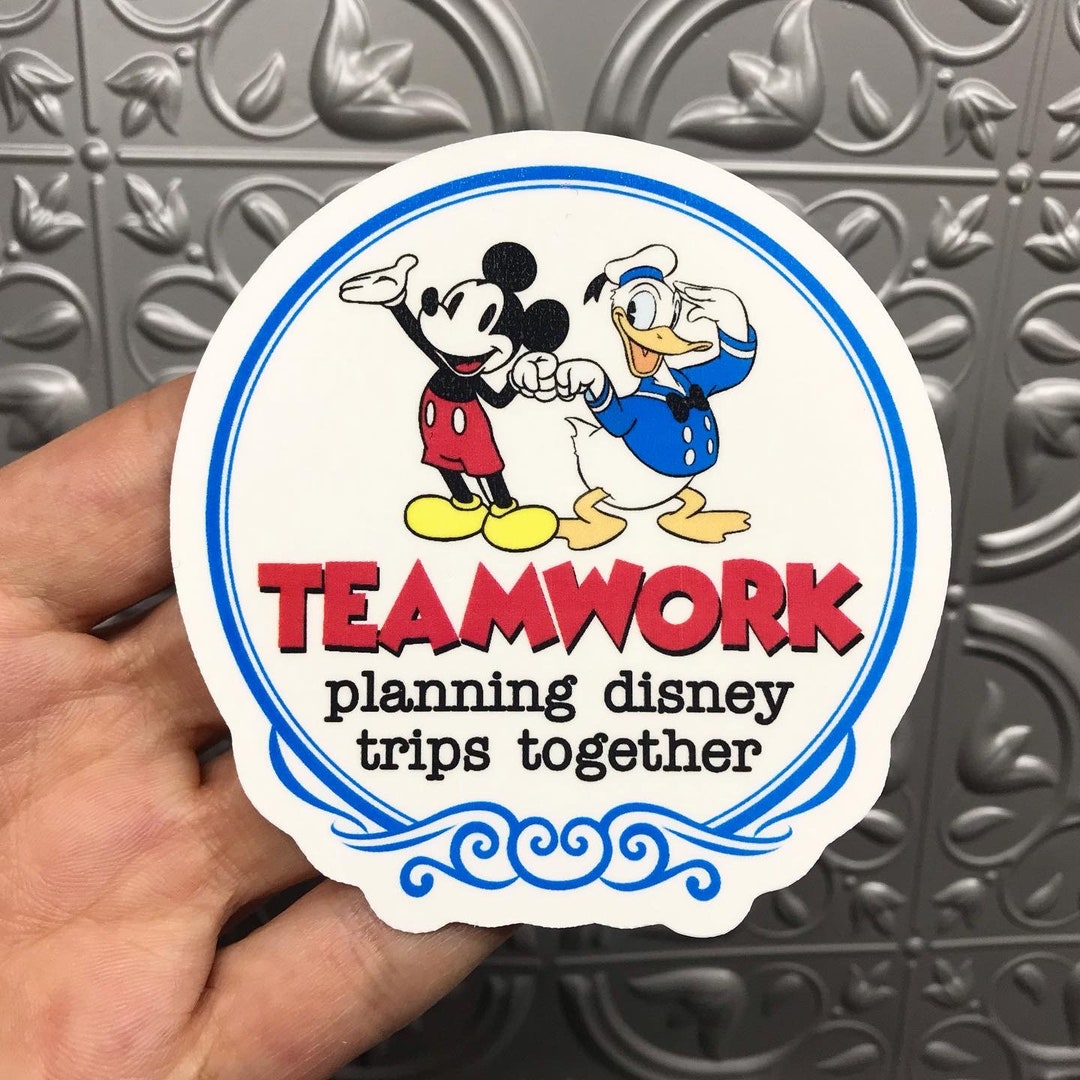 Teamwork Planning Disney Trips Together Stickers & Magnets - Etsy