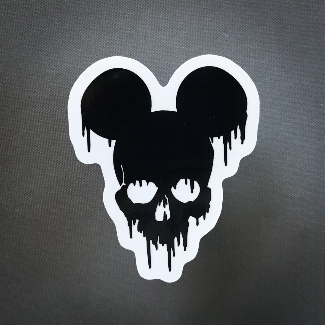Dripping Mickey Skull Sticker & Magnet - Etsy