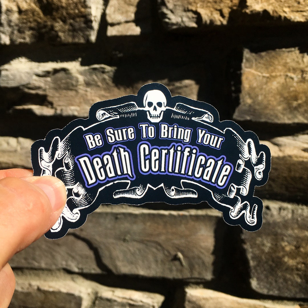 Death Certificate Sticker & Magnet - Etsy