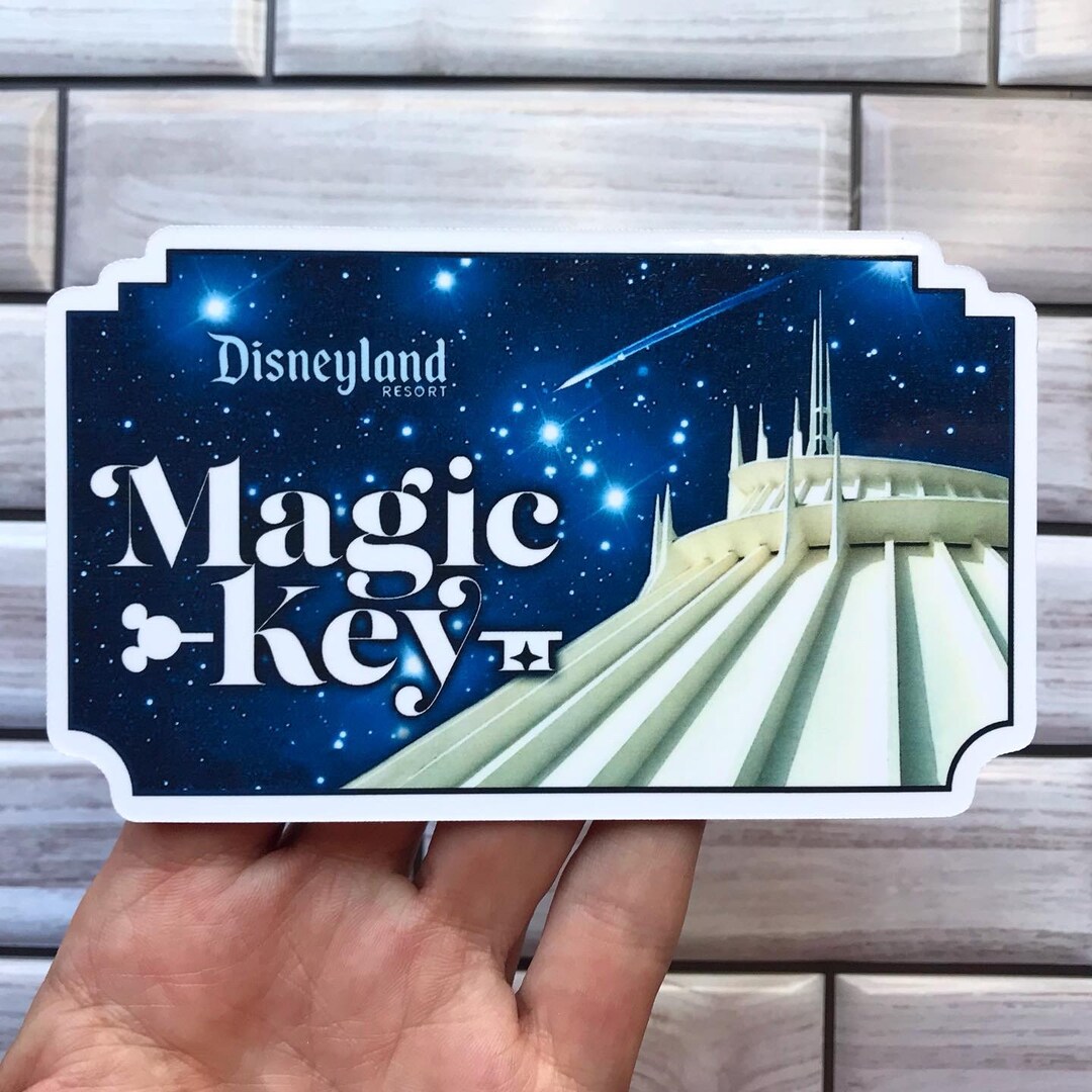 Magic Key Space Mountain Sticker & Magnet - Etsy