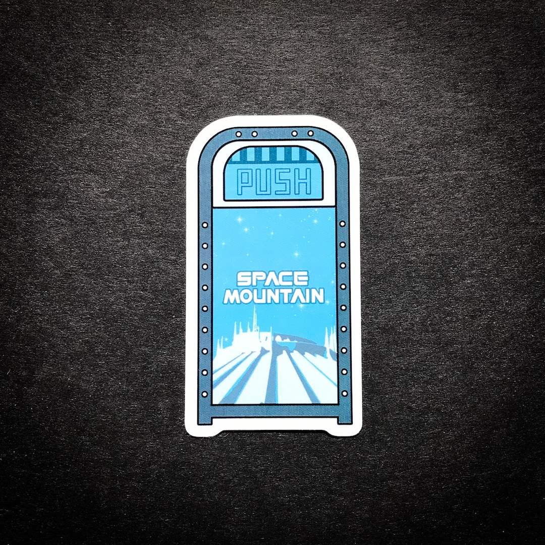 Space Mountain Trashcan Sticker & Magnet - Etsy