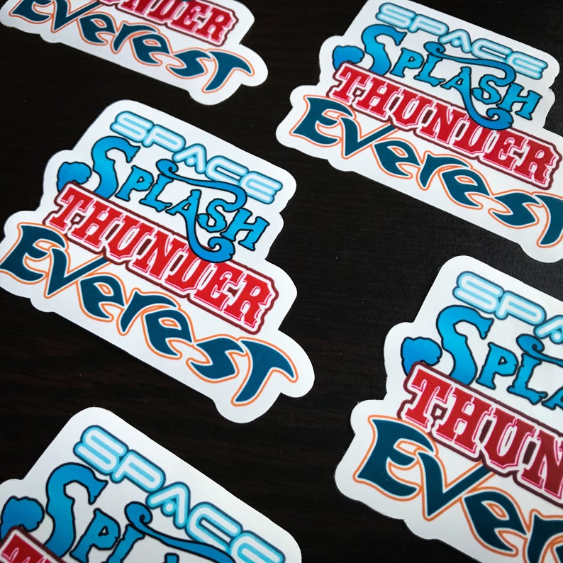 Space Splash Thunder Everest Mountain Stickers & Magnet | Etsy