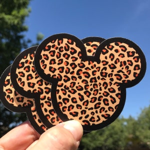 Mickey Leopard Print Sticker & Magnet - Etsy