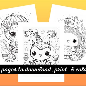 50 Pages of Whimsical Creatures | Fantasy Coloring Book | 50 Coloring ...