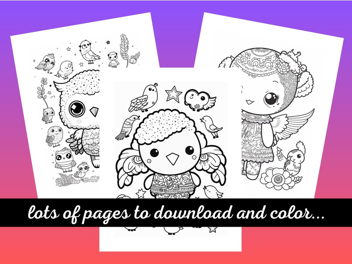 50 Pages of Whimsical Creatures Fantasy Coloring Book 50 Coloring Pages ...