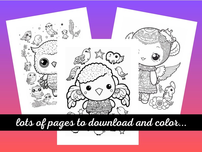 50 Pages of Whimsical Creatures Fantasy Coloring Book 50 Coloring Pages ...
