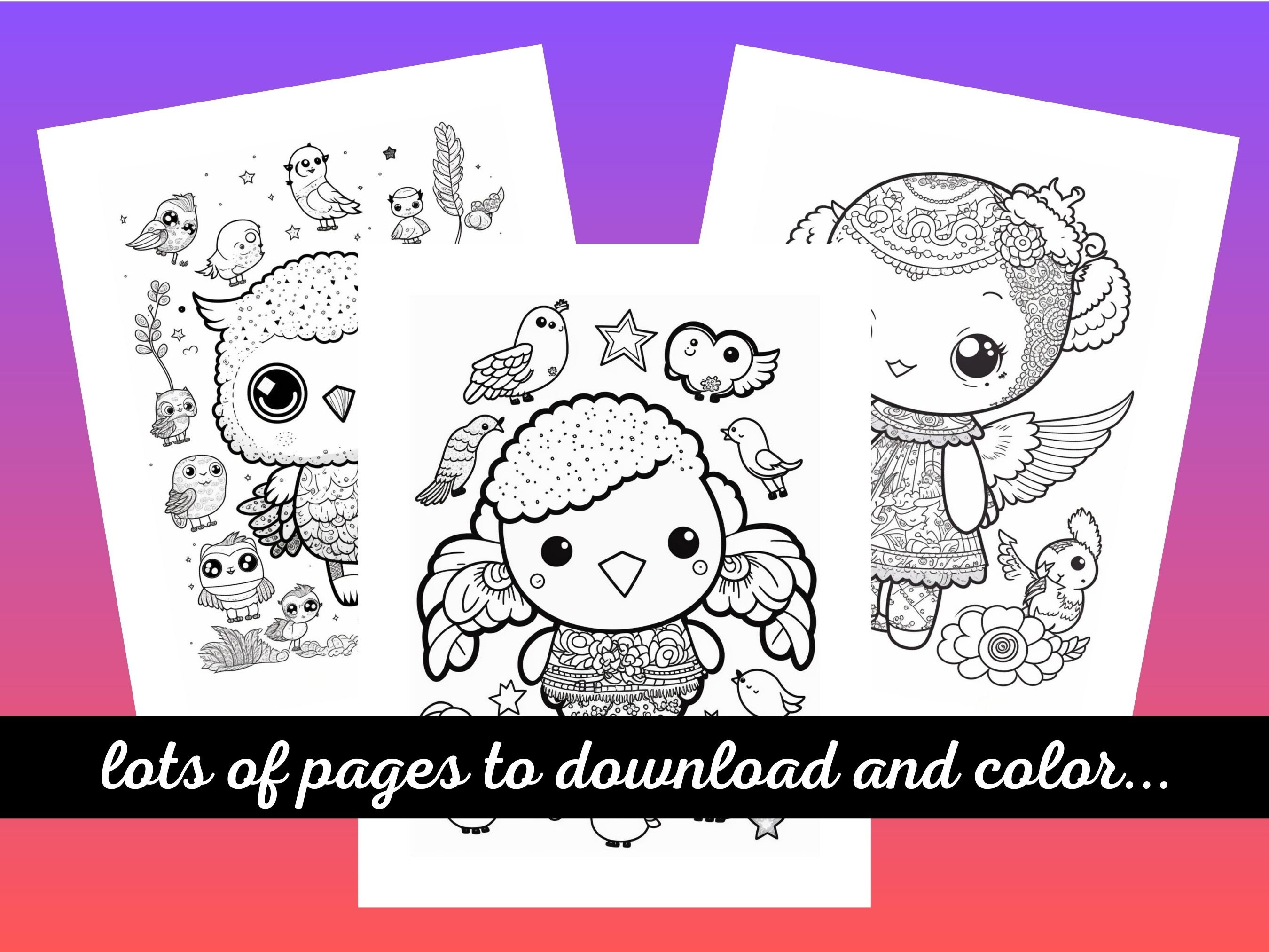 50 Pages of Whimsical Creatures Fantasy Coloring Book 50 Coloring Pages ...