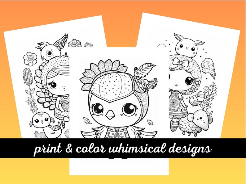 50 Pages of Whimsical Creatures Fantasy Coloring Book 50 Coloring Pages ...