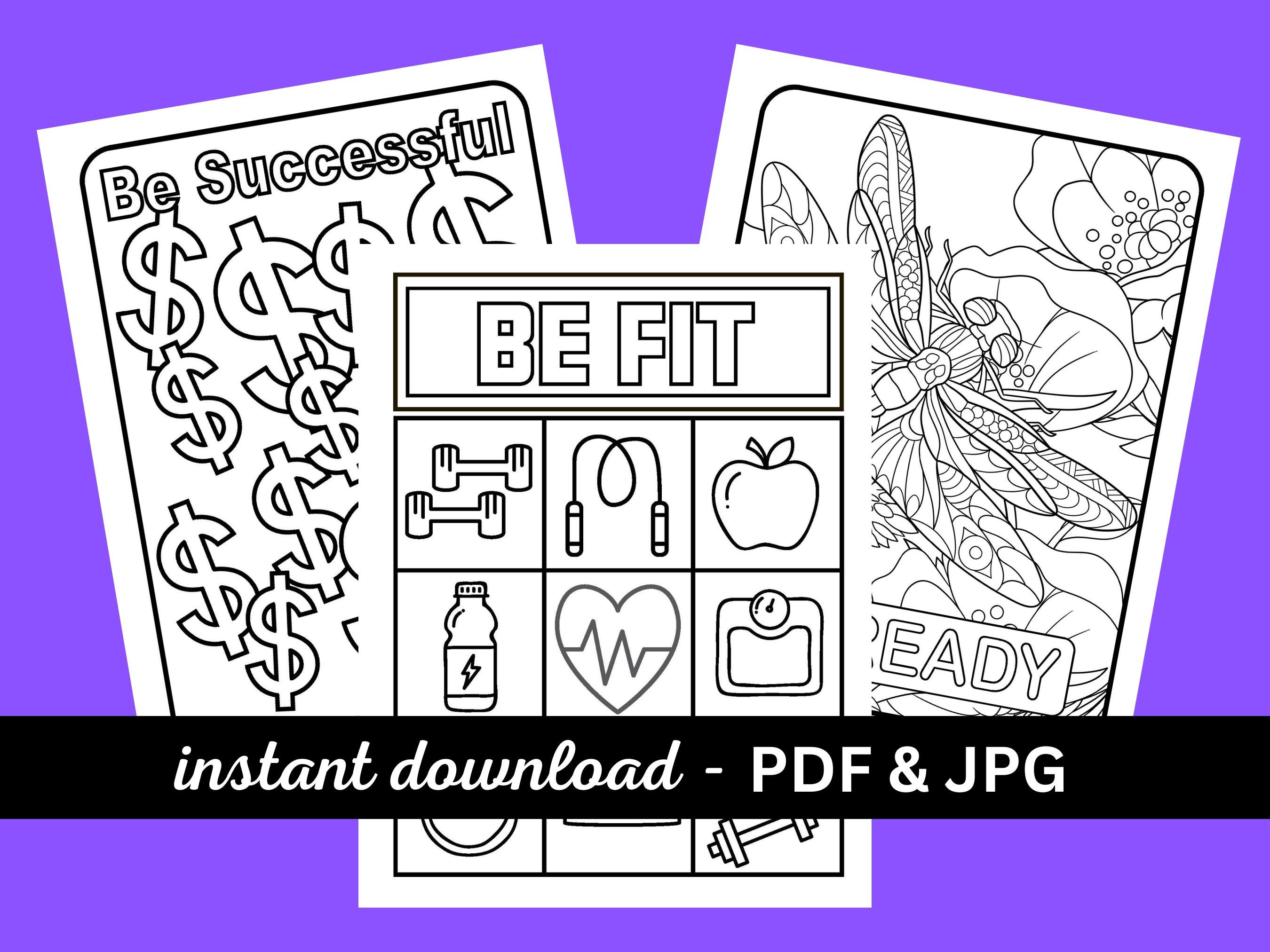 Be What Quotes Coloring Pages Adult Coloring Book 60 Coloring Pages ...