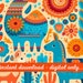 Mexican Folk Art Animal Patterns: 12"x12" Digital Designs (JPG & PDF ...