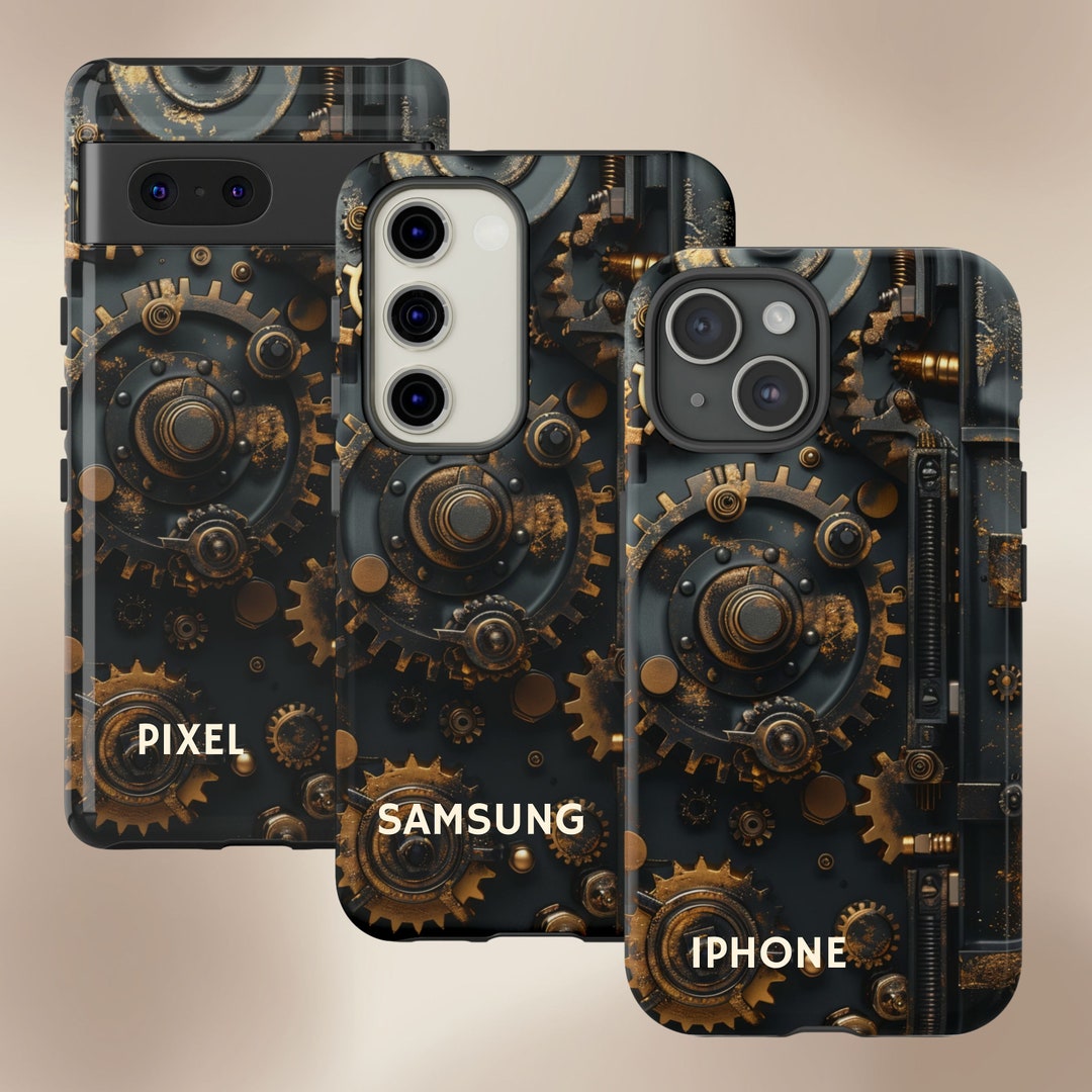 Steampunk Gears Case: Dual Layer iPhone Cover, Industrial Vintage ...