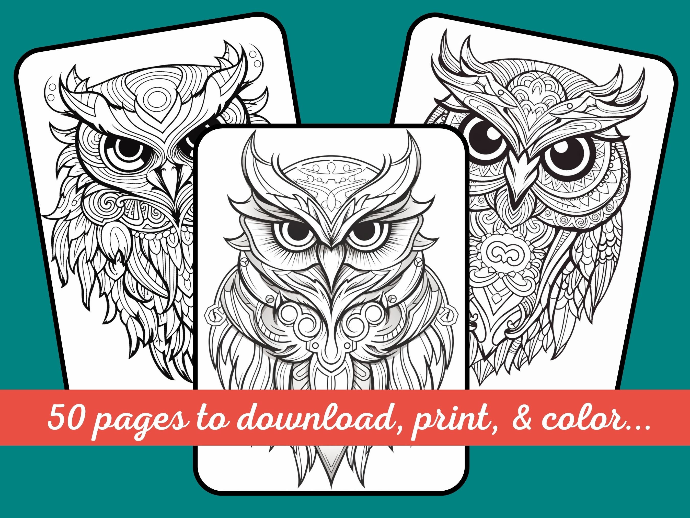 Mandala Animal Portraits Animal Coloring Book 50 Coloring Pages ...